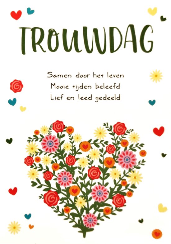 Kaart - Intense - Trouwdag- TE013-E | bol