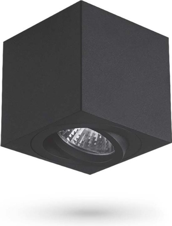 Smart LED Opbouw spot | Zwart | 80x80mm | vierkant | Hue compatible ...