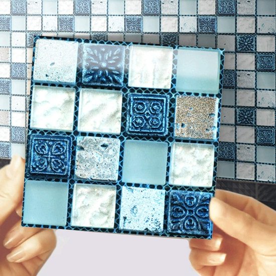 Wall Tile Stickers 10 x 10 cm Waterproof and Self-Adhesive - Kitchen ...