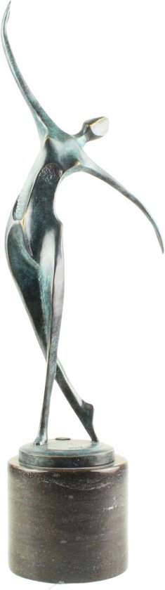 Dansende Man - Bronzen Beeld - Moderne kunst - Brons sculptuur - Groene ...