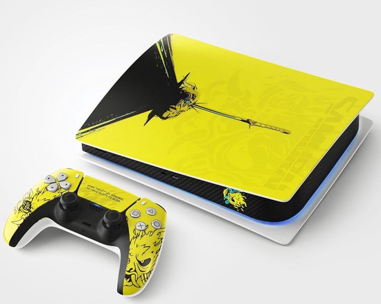 Cyber Punk Style PS5 Sticker Console en Controller Standaard Disc ...