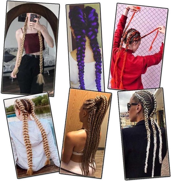 Haar Vlecht Extensions - Synthetisch Haar - 2 Stuks - 60 cm - #24 | bol