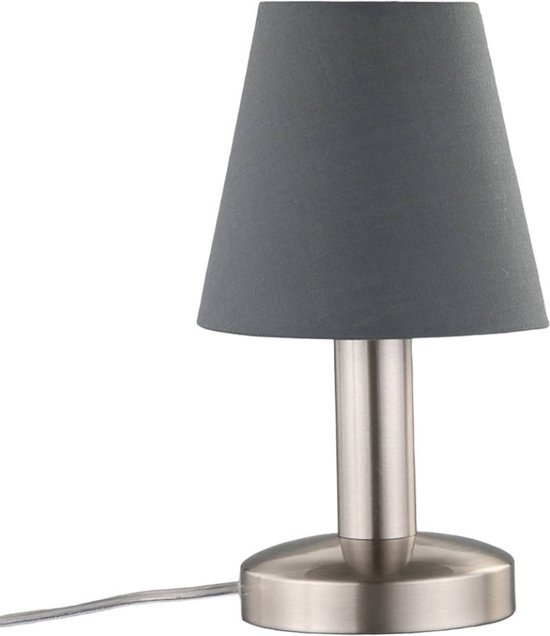 Lindby - Tafellamp - 1licht - stof, metaal - H: 24.5 cm - E14 - grijs ...