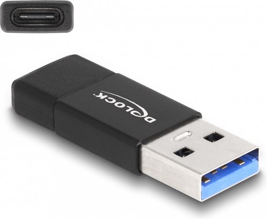 USB 3.2 Gen 2 Adapter USB Type-A man naar USB Type-C Actief vrouwelijk ...