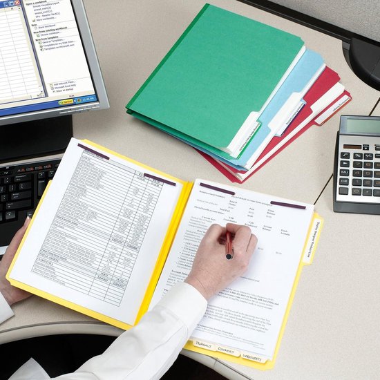 Fastener File Map - 2 Bevestigingen - 1/3-cut Tab - 2 "Uitbreiding ...