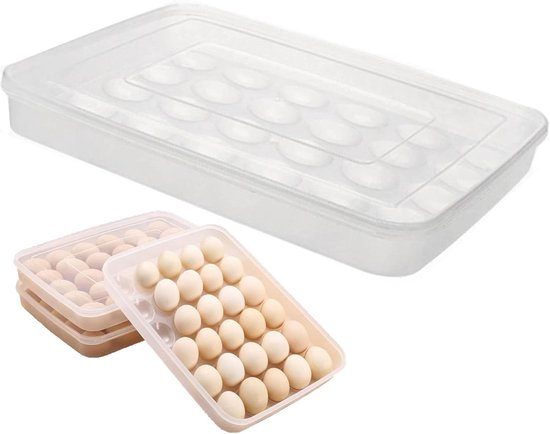 Plastic eierorganizer doos - 30 roosters - draagbare eierdoos ...