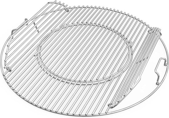 Edelstaal BBQ-System Grillrooster Ø 54.5 cm - Rond Rooster met Handvat ...