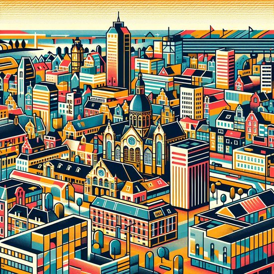 Modern groningen schilderij | Gronings Futuristisch Meesterwerk: Een ...
