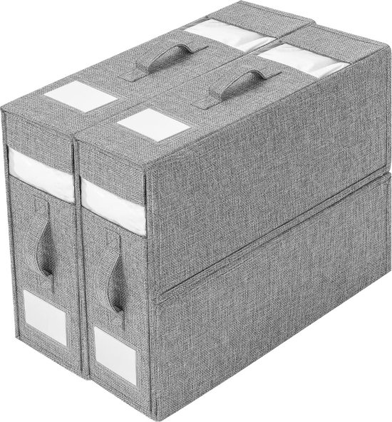 Bedlaken-opberg-klapbox met kijkvensters - Opvouwbare laken- en ...
