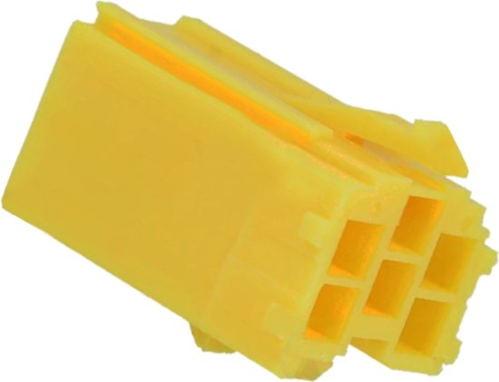 Mini ISO Connector Mannelijk - 6-pins - Geel | bol