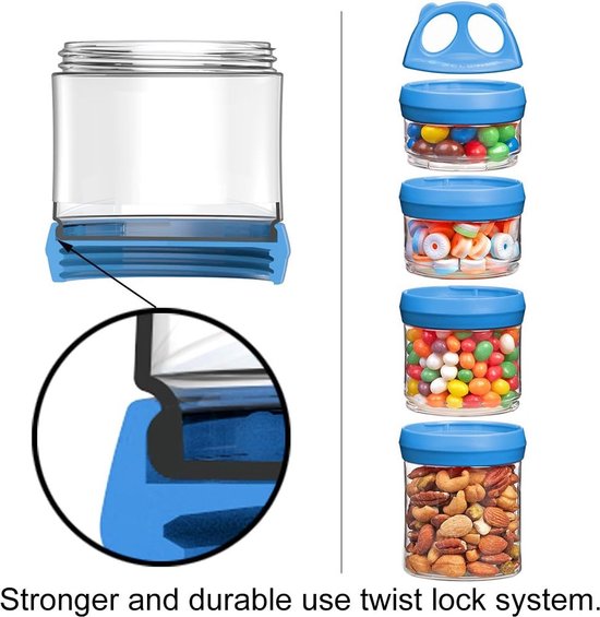 Snack Container, Stapelbare container Snack Tower 4-delige ...