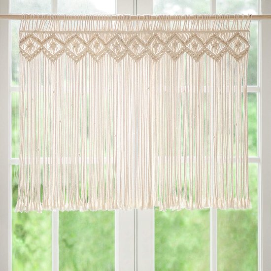 Macrame Gordijn Raam Muurophanging Boho Decoratief Geweven Tapijt ...