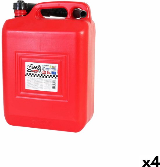 Brandstoftank emt trechter Continental Self Rood 10 L (4 Stuks) | bol
