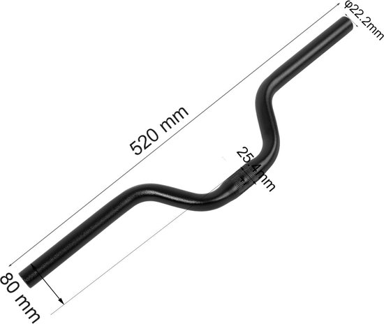 Riser Bar Fixed Gear Mountainbike Stuur - Lichtgewicht Aluminium 254 mm ...