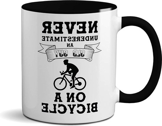 Funny Old Man Mug - Cycling Bike Present for Birthdays - Heavy Duty ...