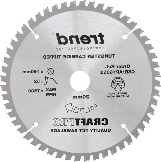 TCT-cirkelzaagblad 160mm x 52T voor aluminium en kunststof werkbladen -... | bol