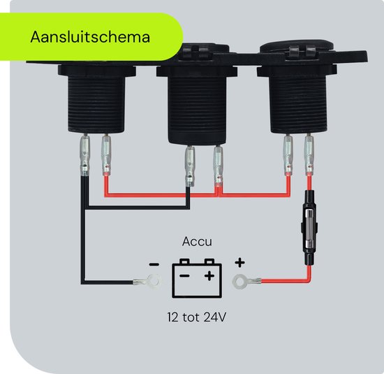 ProRide 12V USB Autolader 3 Poorten - QC3.0 - Drievoudig inbouw paneel ...