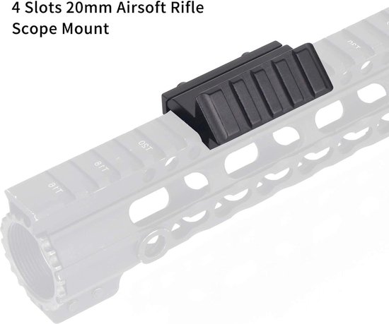 4 Slot 45 Degree Angle Offset Rail Mount Weaver Picatinny Quick Release ...