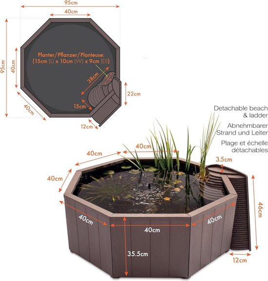 Vijverbak - Voorgevormde Vijver - Vijverbakken - Vijver Bak | bol