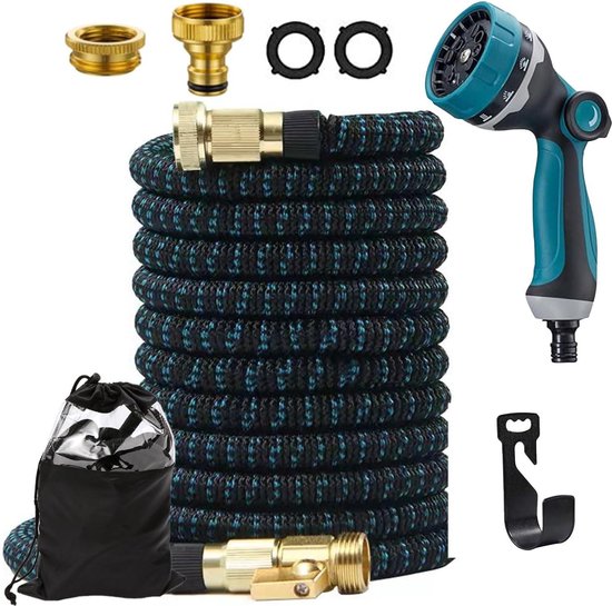 Uittrekbare tuinslang 30 m waterslang voor de tuin met 3-4 inch en 1-2 ...