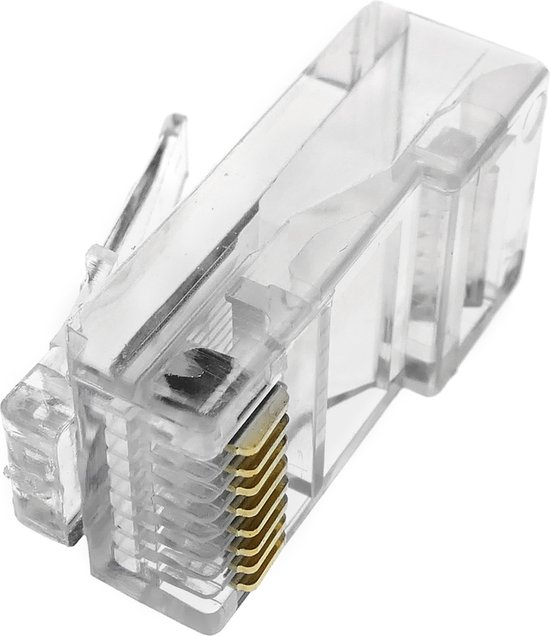BeMatik - UTP-connector Cat.5e RJ45 male naar crimp-kabel 100-pack | bol