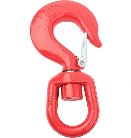 Kraanhaak van gelegeerd staal met vergrendelende ooghaak, roterende ...