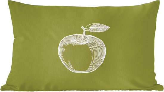 Sierkussens - Kussentjes Woonkamer - 50x30 cm - Lijntekening - Appel ...