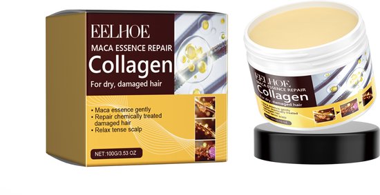 3ps Collageenherstellende haarmasker herstelt droog, pluizig en verward ...
