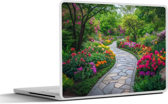 Laptop sticker - 17.3 inch - Park - Bloemen - Tuin - 40x30cm ...