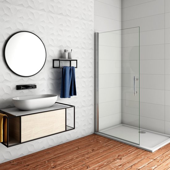 Douchewand-Inloopdouche draaibaar 66x195cm 6mm NANO veiligheidsglas ...