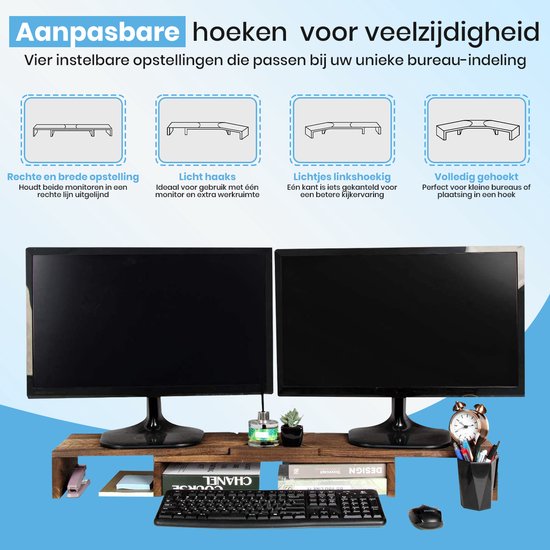 Fleau Home Verstelbare Monitor Verhoger - Laptopstandaard ...