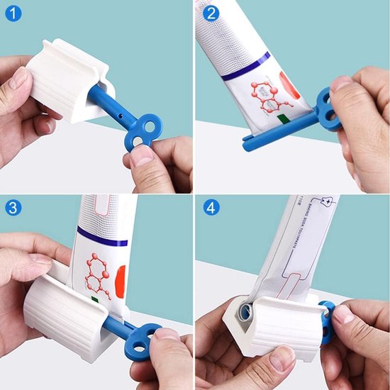 Toothpaste Squeezer Set - Tube Pincher, Dispenser, Cutter, Rolling ...