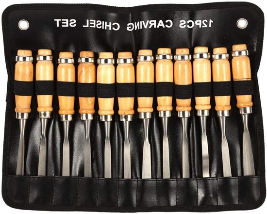 Wood Carving Chisel Set - 12-Piece Professional Tool for Carpenters ...