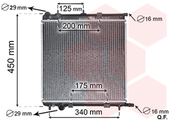 RADIATOR VOOR CITROEN C2 2003-2008 1330N6 | bol
