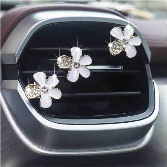 Decorations Flower Clips for Car Vents - Daisy Flower Air Vent Clip ...