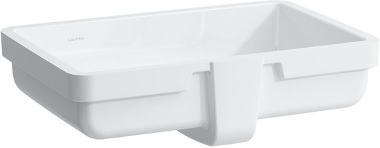 Inbouwwastafel 550x360 mm, zonder kraangat, wit | bol