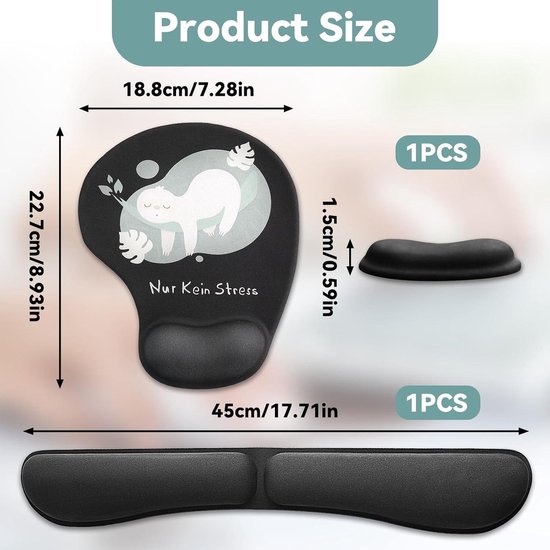 Gel Cushion Mouse Pad Hand Rest Ergonomic Waterproof Wrist Rest Memory ...