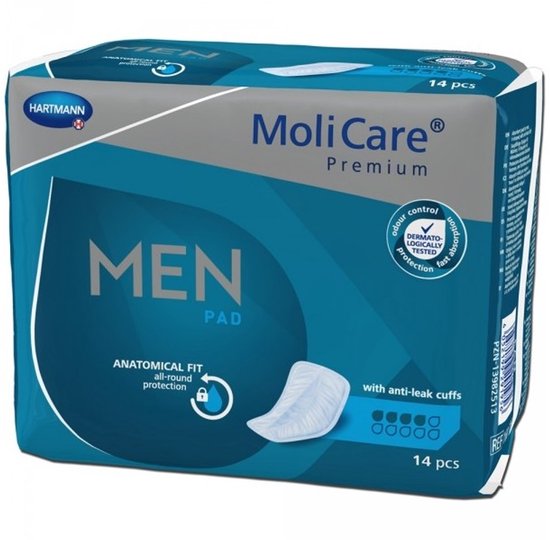 Hartmann Molicare Premium Men Pads 4 druppels - 12 pakken van 14 stuks ...