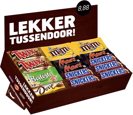 Mars Snickers Twix M&M Balisto Dove - Snoep verzamelbox - 49 stuks | bol