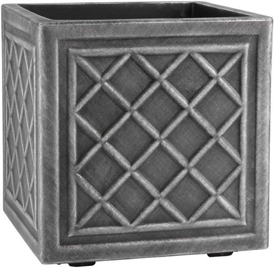 Stewart Square Planter Lead Effect 32cm | bol