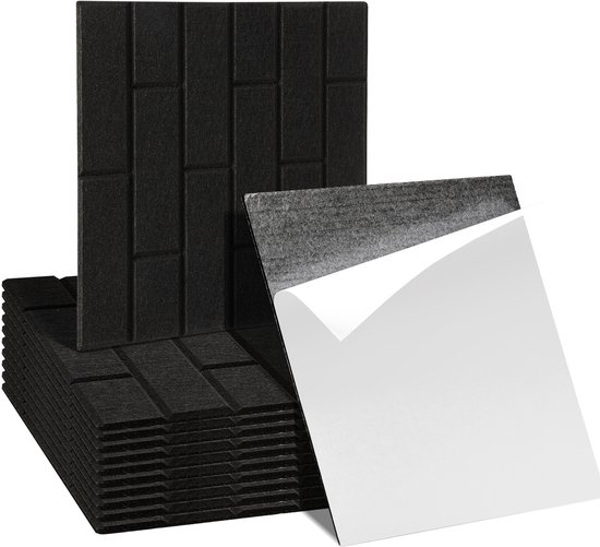 12 stuks Akoestische panelen Vierkante baksteen Wandpanelen ...