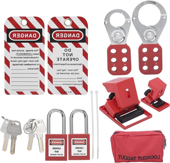 Lockout Tagout-slotenset 25 Mm 38 Mm 4 Sleutels Veiligheidshangsloten Elektrische... | bol