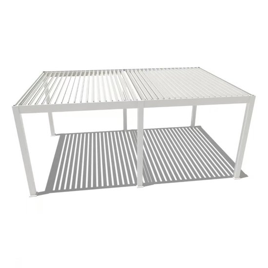 Orion Premium overkapping E-LED - 400 x 600 cm - wit - met elektrisch ...