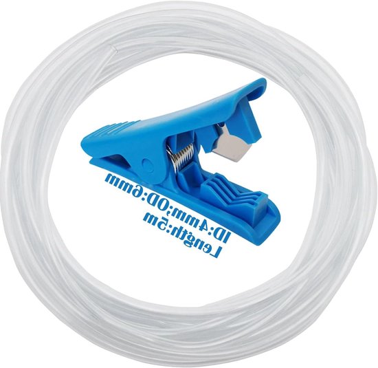 Transparante PVC-slang 4 mm ID x 6 mm OD 5 m flexibel - Inclusief 1 ...