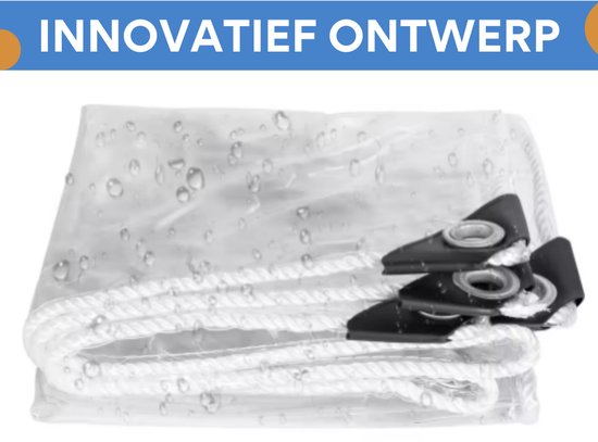 Transparant PVC zeildoek - Waterdicht - Dekzeil - Veranda - Overkapping ...