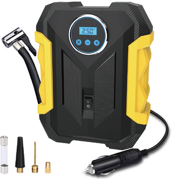 Elektrische fietspomp - Scooter Motor Auto - Digitale luchtcompressor voor auto... | bol
