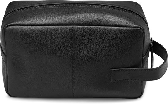 Lucleon - Heren - Zwart Leer Toilettas | bol