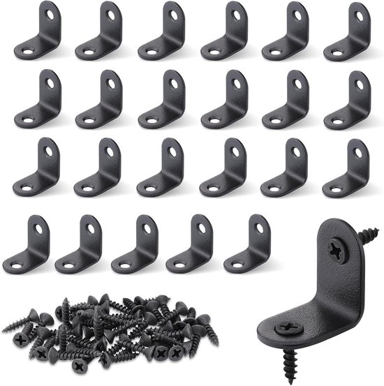 24 stuks L-klemmen hoek 20 x 20 mm roestvrij stalen hoek hoekijzer 304 ...