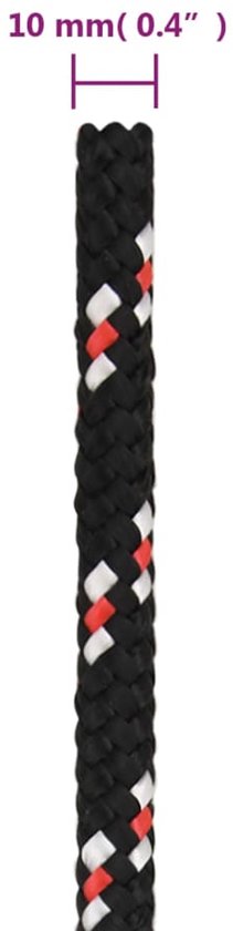 vidaXL Boot touw 10 mm 500 m polypropyleen zwart - Scheepstouw ...