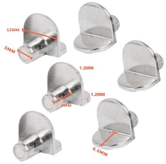 Set van 50 plankendragers (5 mm pinnetjes) | bol